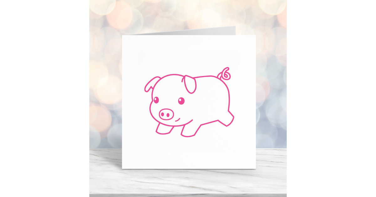 Running Piglet Pig Self-inking Stamp | Zazzle