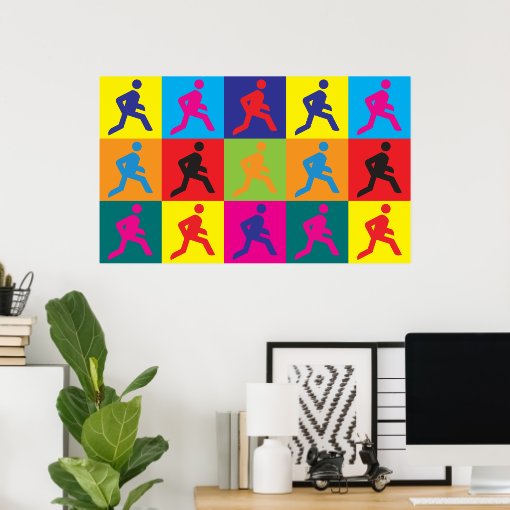 Running Pop Art Poster | Zazzle