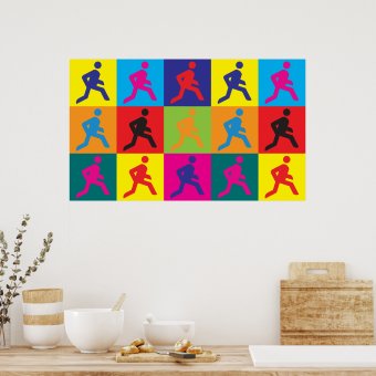 Running Pop Art Poster | Zazzle