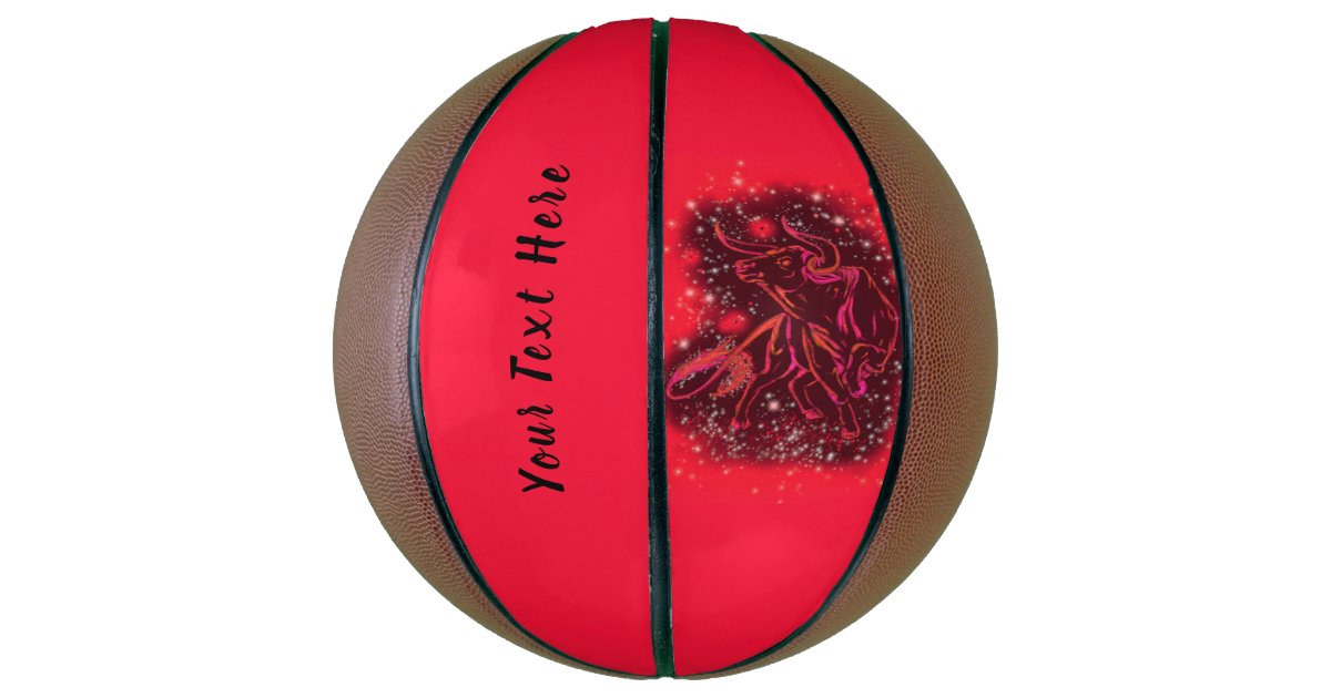 Running Red Bull Basketball with Custom Text | Zazzle