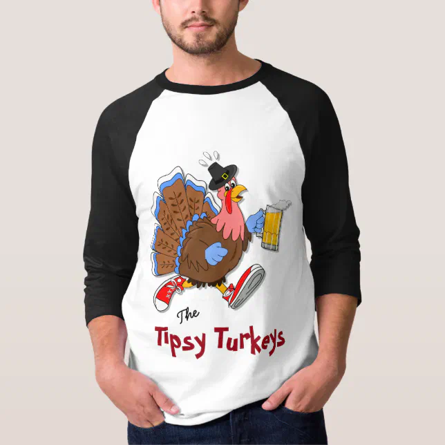 Running Tipsy Turkey (Beer) - Post-Run T-Shirt | Zazzle