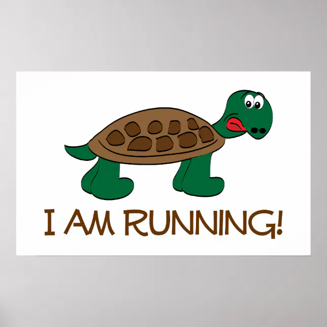 Running Tortoise Poster | Zazzle