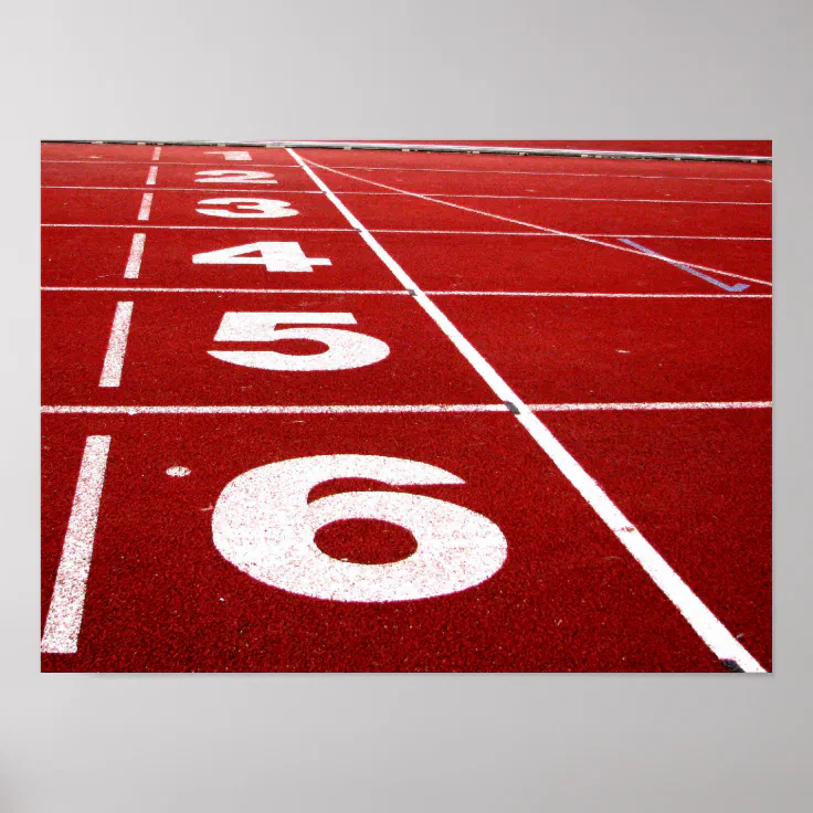 Running track poster | Zazzle