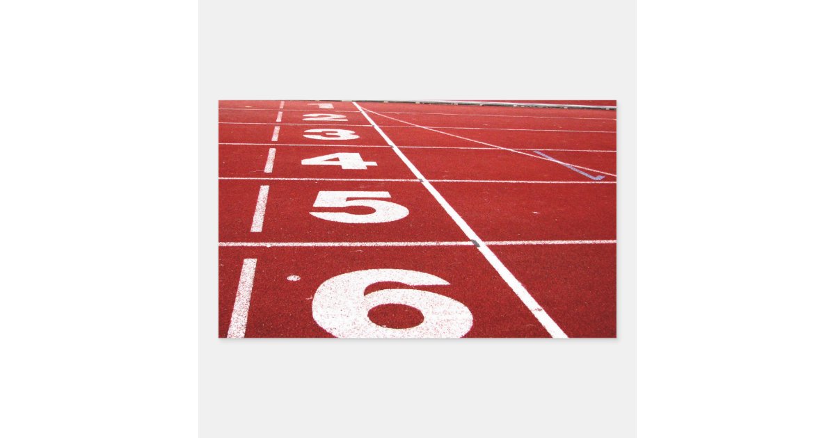 Running track stickers | Zazzle