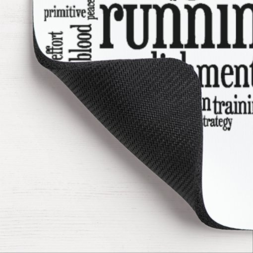Running Word Cloud Mouse Pad | Zazzle