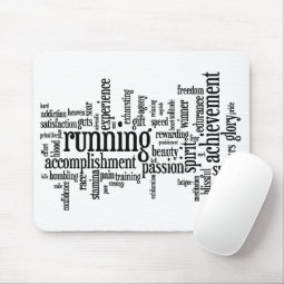 Running Word Cloud Mouse Pad | Zazzle
