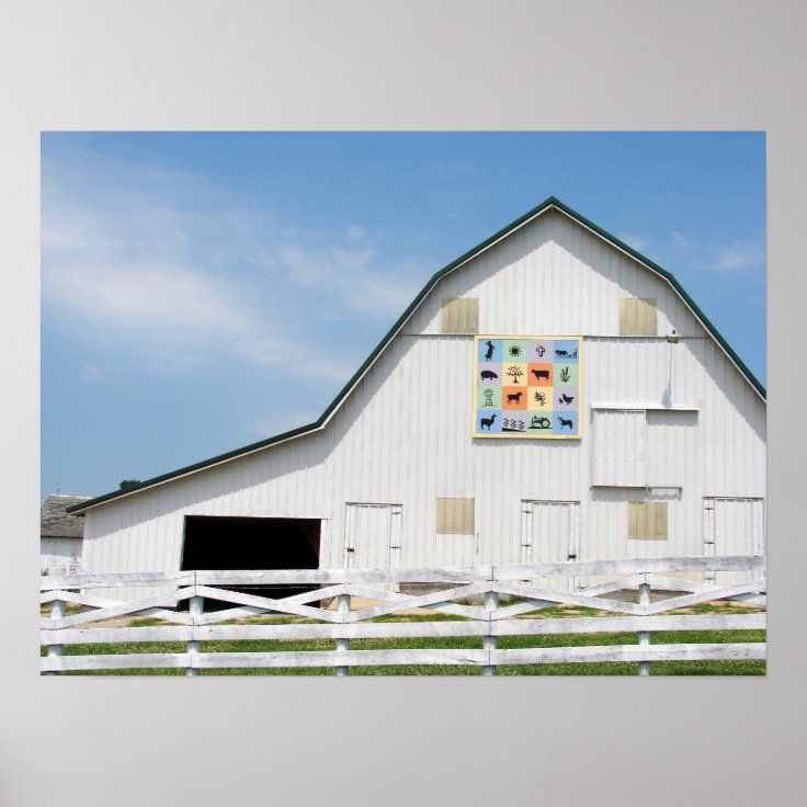 Rural Iowa Animal Barn Poster | Zazzle