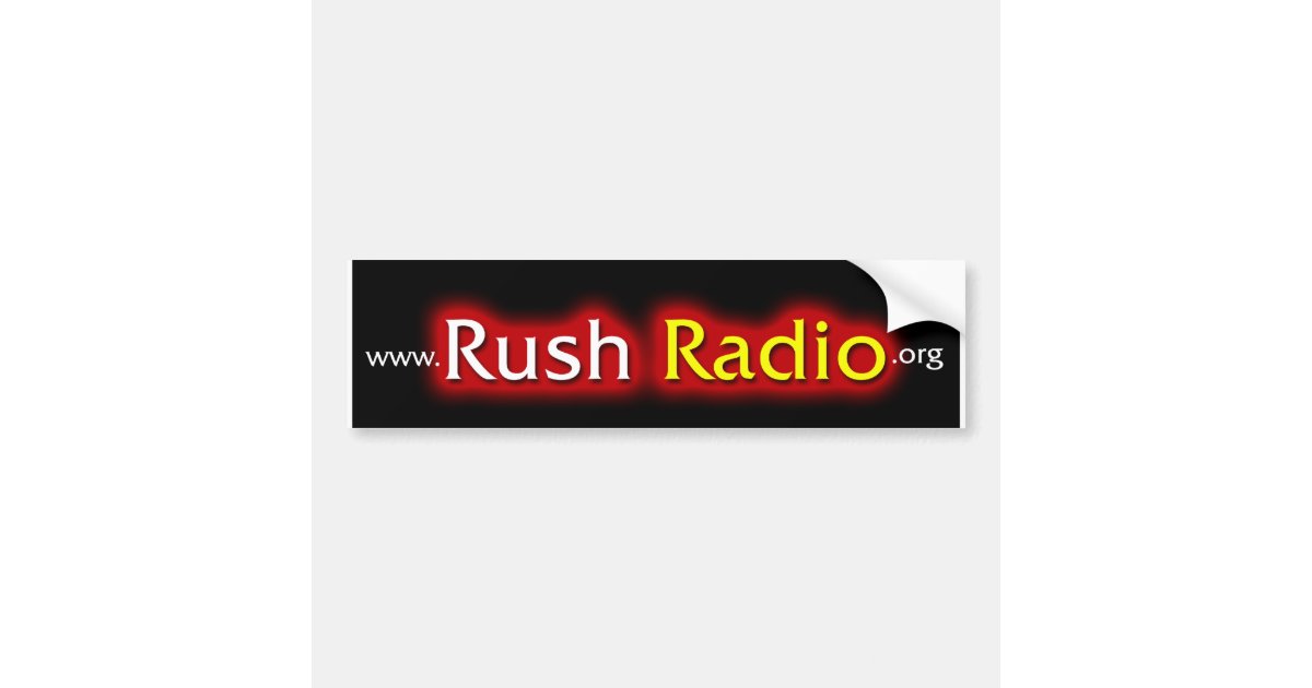 Rush Radio Bumper Sticker | Zazzle