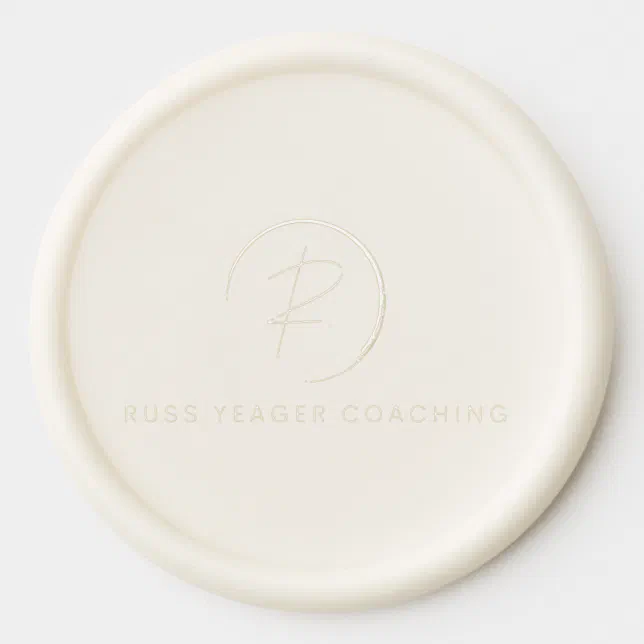 Russ Yeager Coaching Signature Logo Wax Seal Sticker | Zazzle