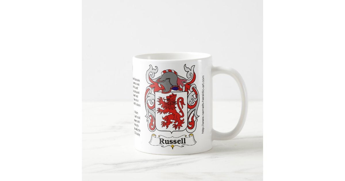 Russell Family Crest mug | Zazzle