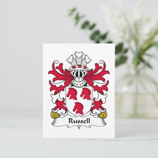 Russell Family Crest Postcard | Zazzle