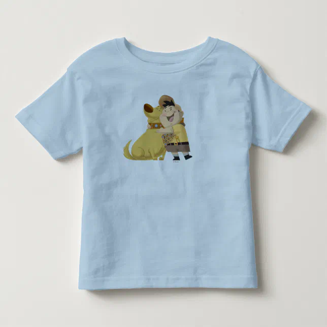 Russell hugging Dug - Pixar UP! Toddler T-shirt | Zazzle