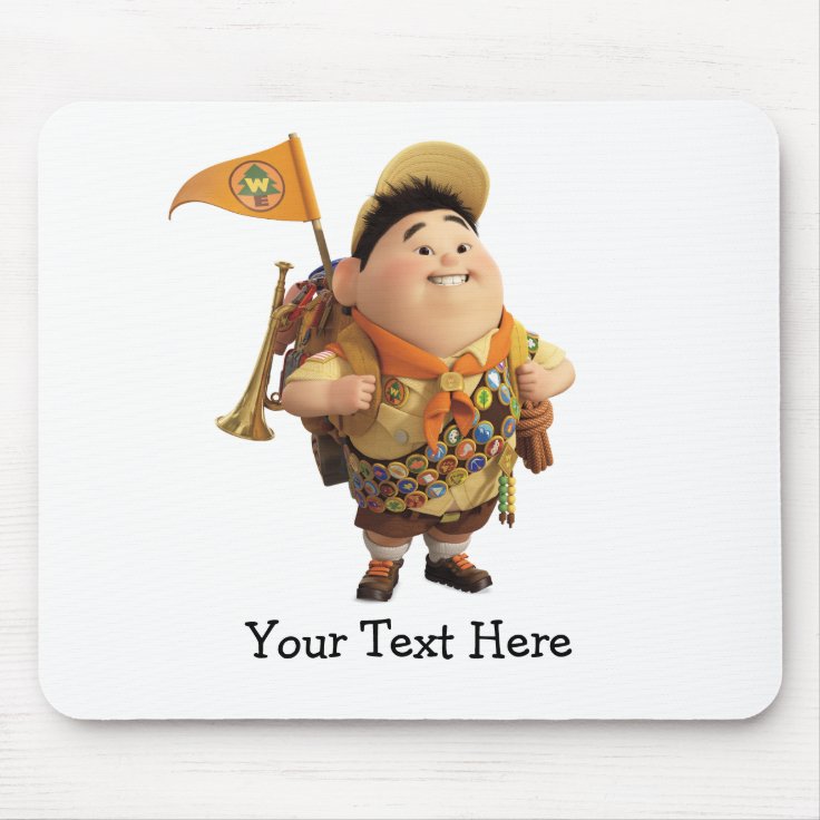 Russell smiling - the Disney Pixar UP Movie Mouse Pad | Zazzle
