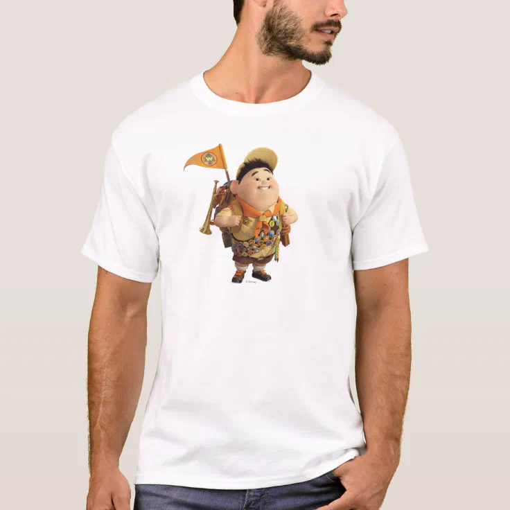 Russell smiling - the Disney Pixar UP Movie T-Shirt | Zazzle
