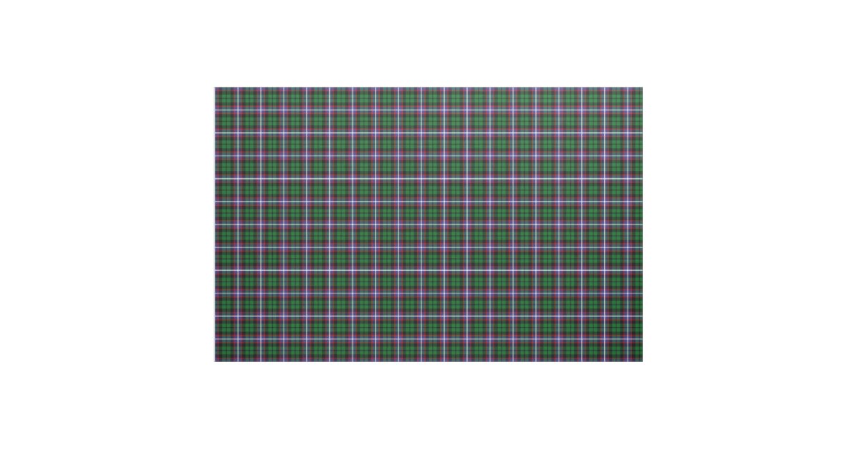 Russell Tartan Print Fabric | Zazzle