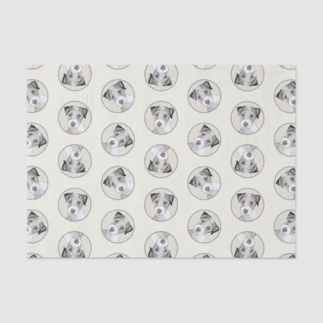 Russell Terrier Painting Rough Original Dog Art Tissue Paper | Zazzle