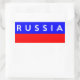 russia country flag symbol name text rectangular sticker | Zazzle