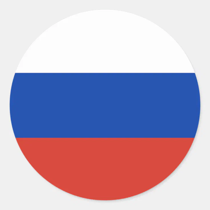 Russia Flag Classic Round Sticker | Zazzle