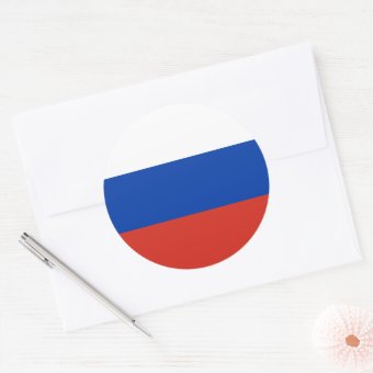 Russia Flag Classic Round Sticker | Zazzle