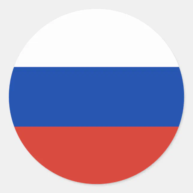 Russia Flag Classic Round Sticker | Zazzle