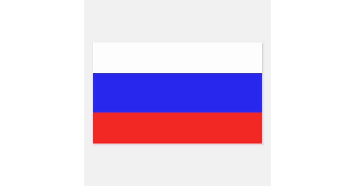 Russia Flag Rectangular Sticker | Zazzle