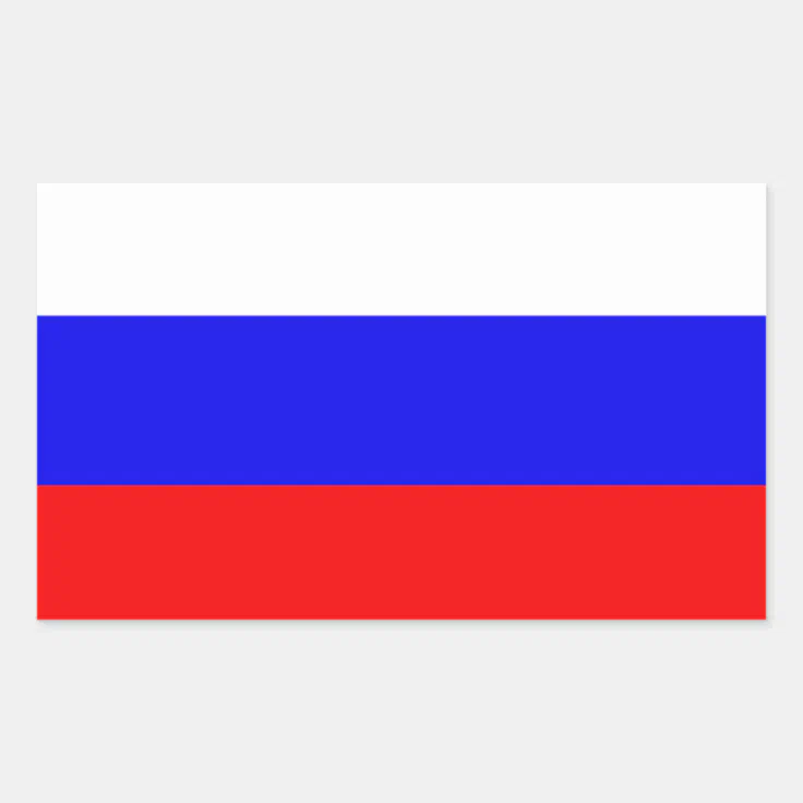 Russia Flag Rectangular Sticker | Zazzle