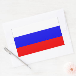 Russia Flag Rectangular Sticker | Zazzle