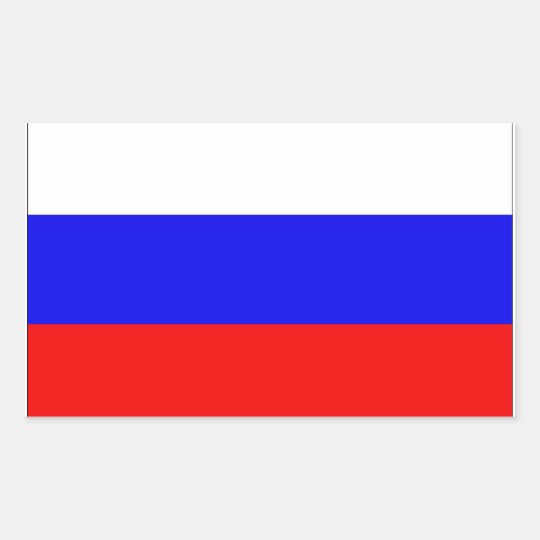 Russia Flag Rectangular Sticker | Zazzle.com