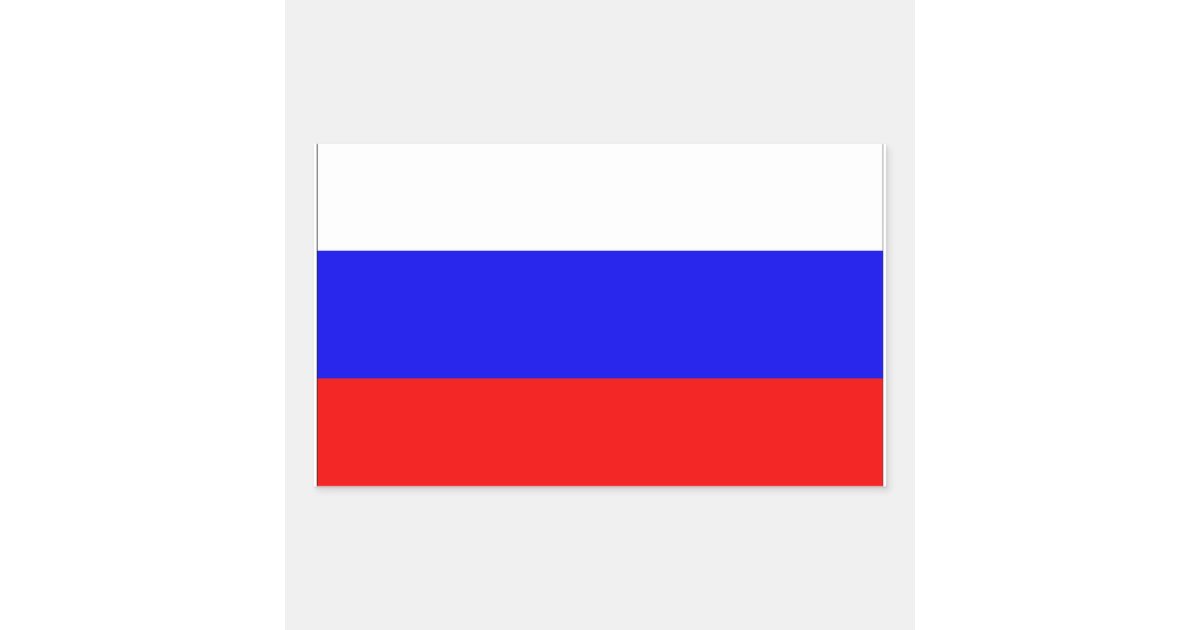 Russia Flag Rectangular Sticker | Zazzle