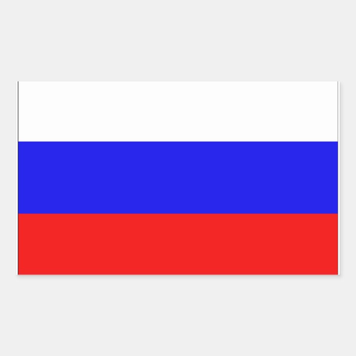 Russia Flag Rectangular Sticker | Zazzle.com