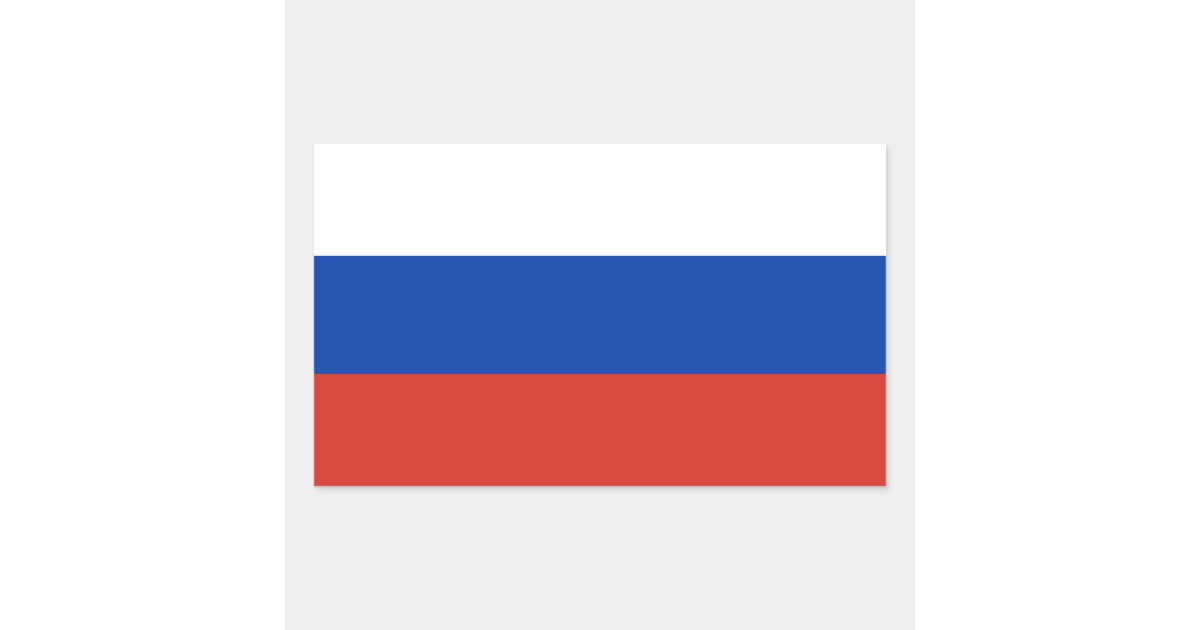 Russia Flag Rectangular Sticker | Zazzle
