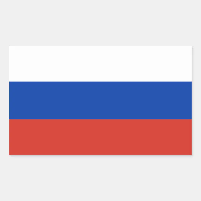 Russia Flag Rectangular Sticker | Zazzle