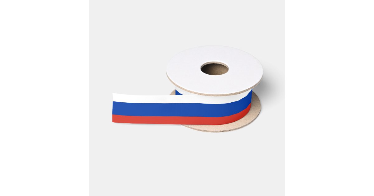 Russia Flag Satin Ribbon | Zazzle