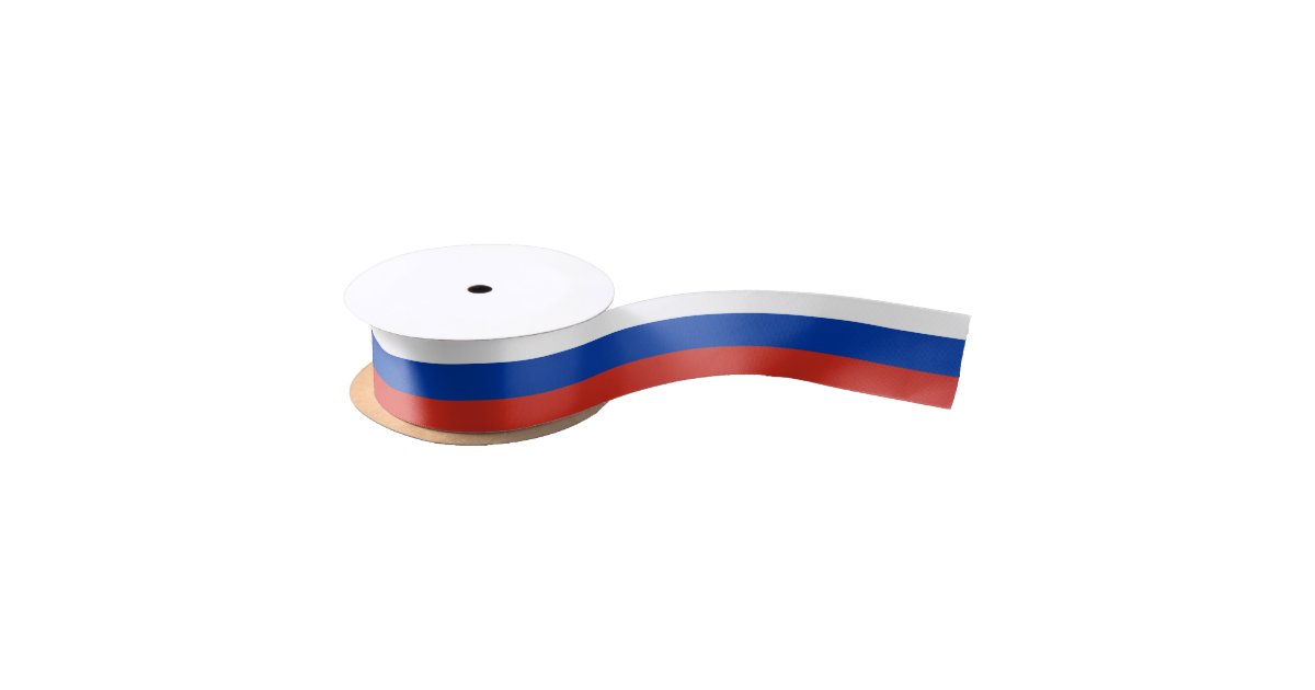 Russia Flag Satin Ribbon | Zazzle