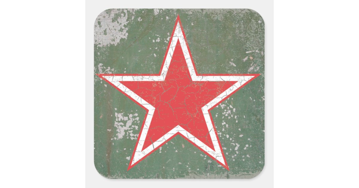 Russian Air Force WWII CCCP Roundel Square Sticker | Zazzle