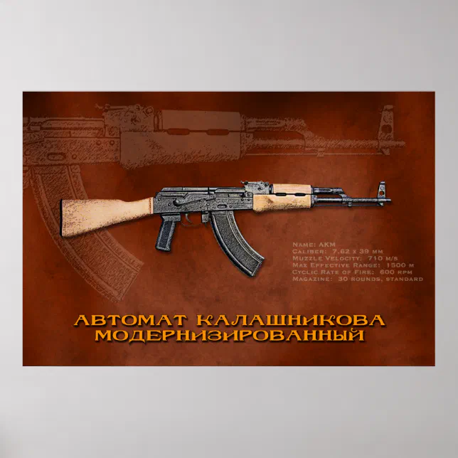 Russian AKM Poster | Zazzle