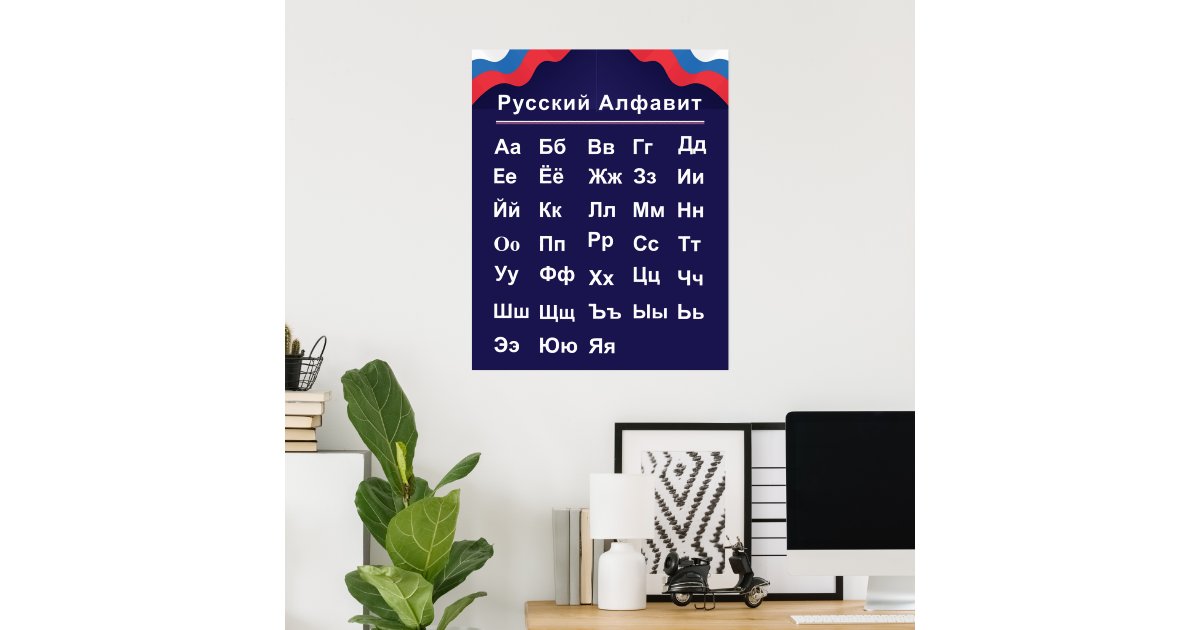 Russian Alphabet Poster | Zazzle