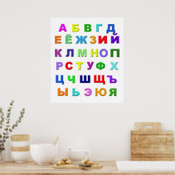 Russian Alphabet Poster | Zazzle