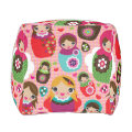 Russian doll illustration background pouf | Zazzle