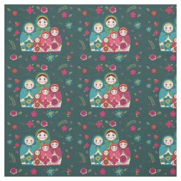 Iconic Russian Imaages Fabric | Zazzle