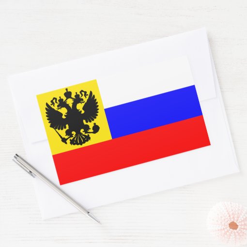 Russian Empire Flag (1914–1917) Rectangular Sticker | Zazzle