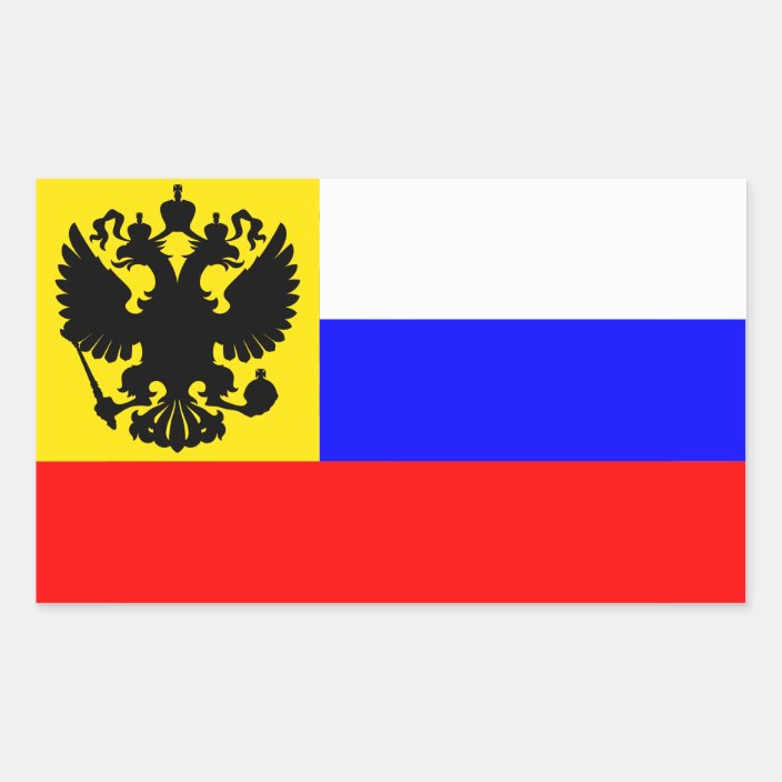 Russian Empire Flag (1914–1917) Rectangular Sticker | Zazzle.com