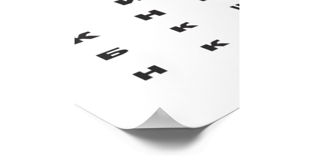 Russian Eye Chart Poster | Zazzle