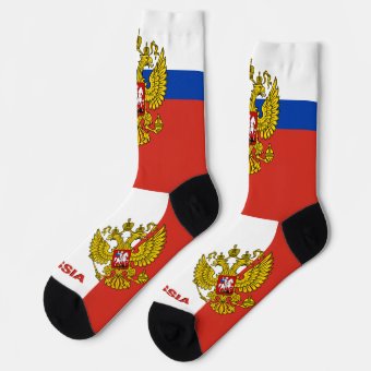 Russian Flag Patriotic, Sustainable Russia Premium Socks | Zazzle
