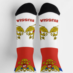 Russian Flag Patriotic, Sustainable Russia Premium Socks | Zazzle