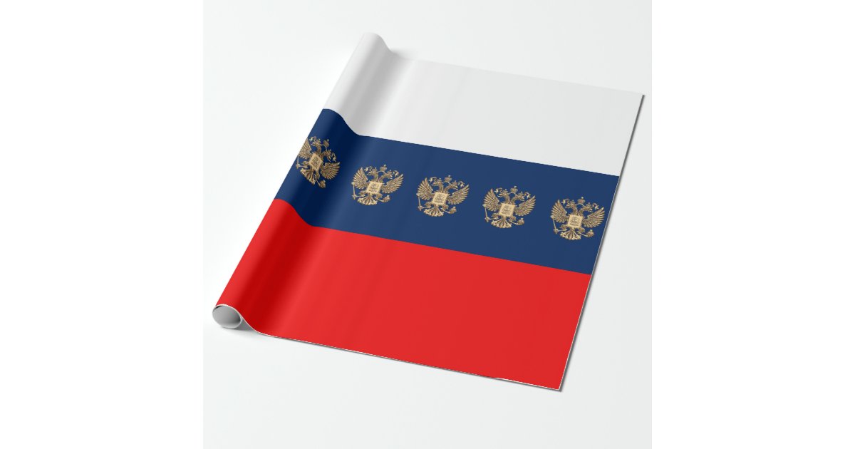 Russian flag wrapping paper | Zazzle