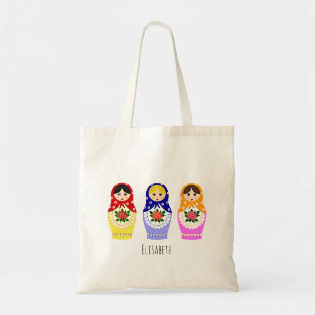 Russian matryoshka dolls tote bag | Zazzle