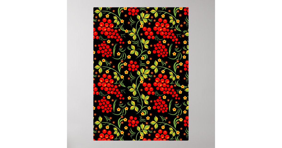Russian national pattern poster | Zazzle
