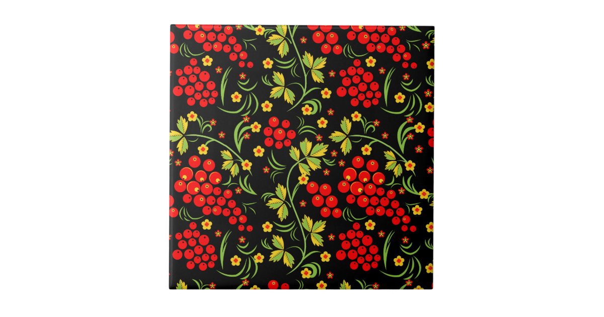 Russian national pattern tile | Zazzle