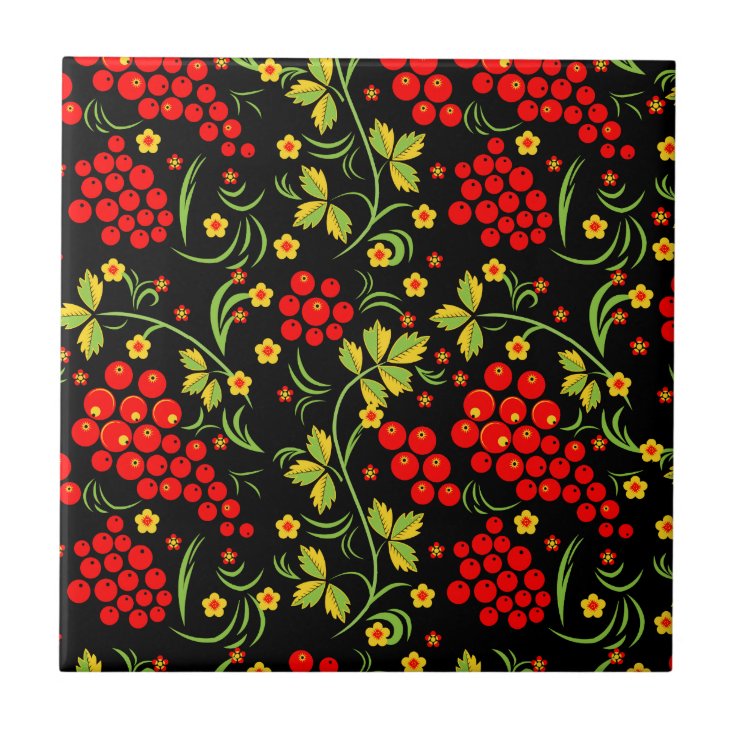 Russian national pattern tile | Zazzle